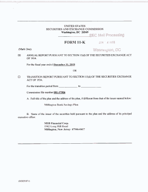 Fillable Online SEC Nlil Processing FORM 11-K i Fax Email Print - pdfFiller