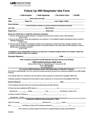 Fillable Online N95 Respirator Use Form v060519.docx Fax Email Print ...