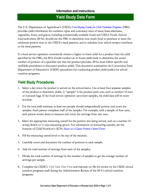 Fillable Online Yield Study Data Form Fax Email Print - pdfFiller