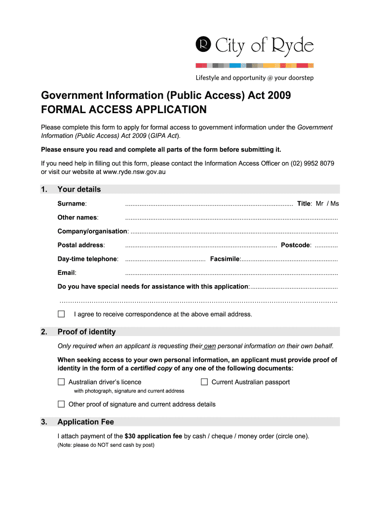 Fillable Online 01. Formal Access application form 122018 MASTER ...