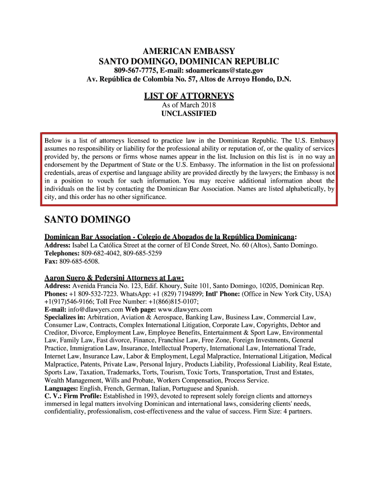 Fillable Online List of Local Attorneys Fax Email Print - pdfFiller