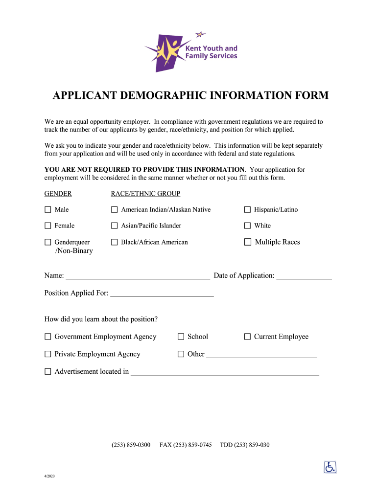 Fillable Online Sample Self-Identification FormsU.S. Equal Employment ...