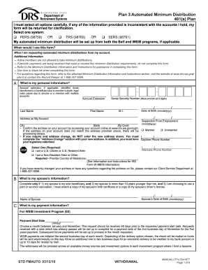 Fillable Online Plan 3 Automated Minimum Distribution RMD withdrawal ...