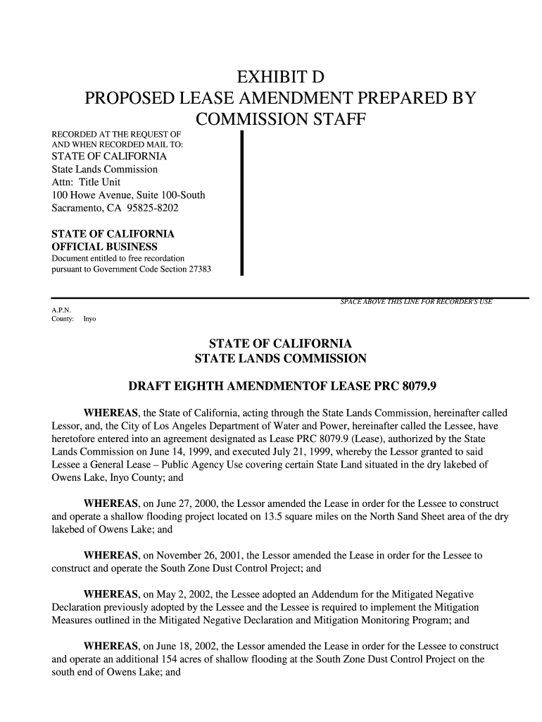 Fillable Online STATE OF CALIFORNIA California State Lands Commission ...