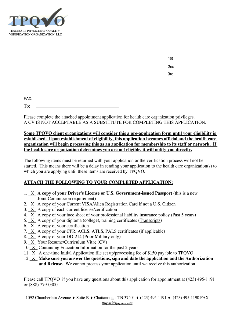 Fillable Online Applying for Hospital Privileges: What Physicians Need ...