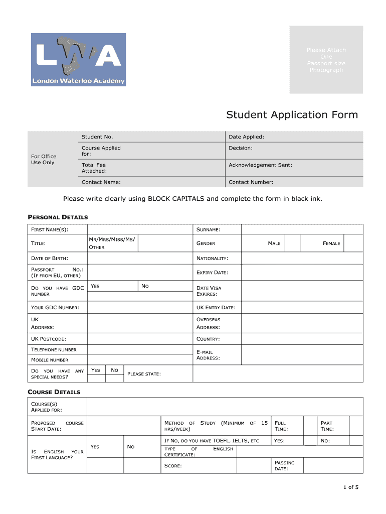 Fillable Online Please write clearly using BLOCK CAPITALS and complete the form in black ink Fax ...