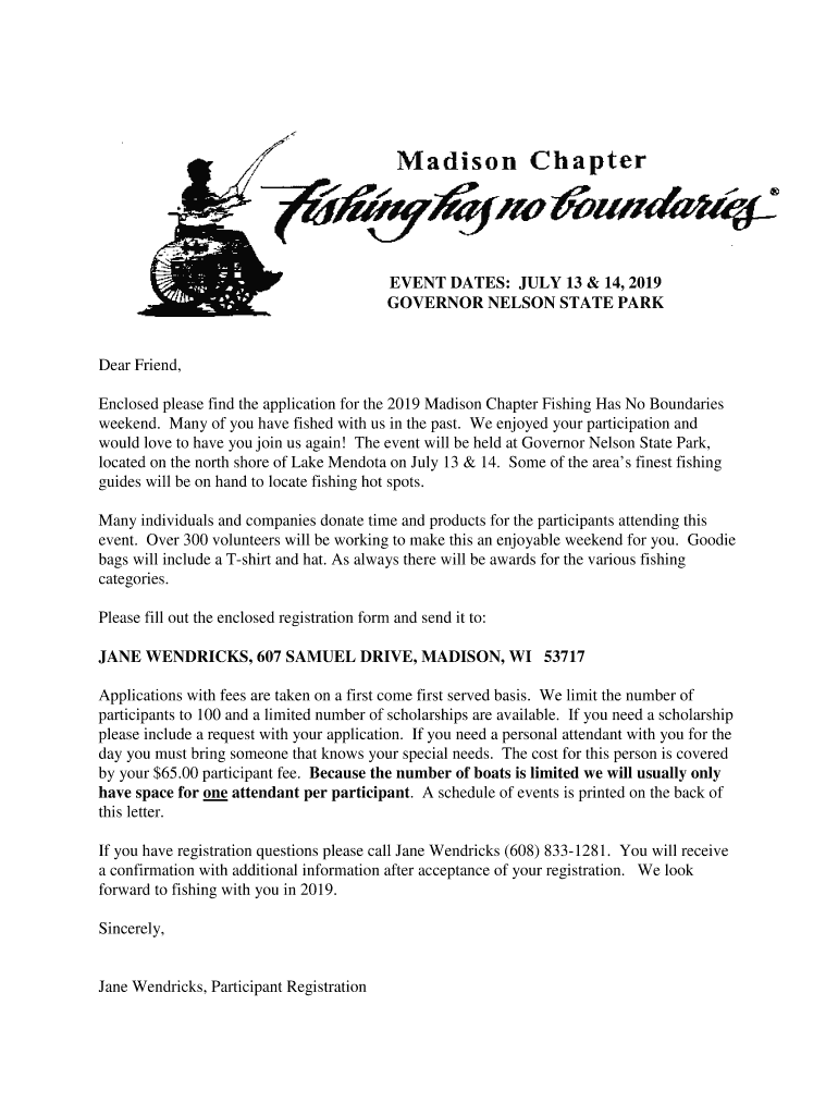 Fillable Online Fishing Has No Boundaries gives everyone the chance to fish Fax Email Print ...