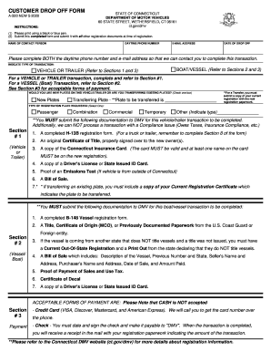 Fillable Online CUSTOMER DROP OFF FORM Fax Email Print - pdfFiller