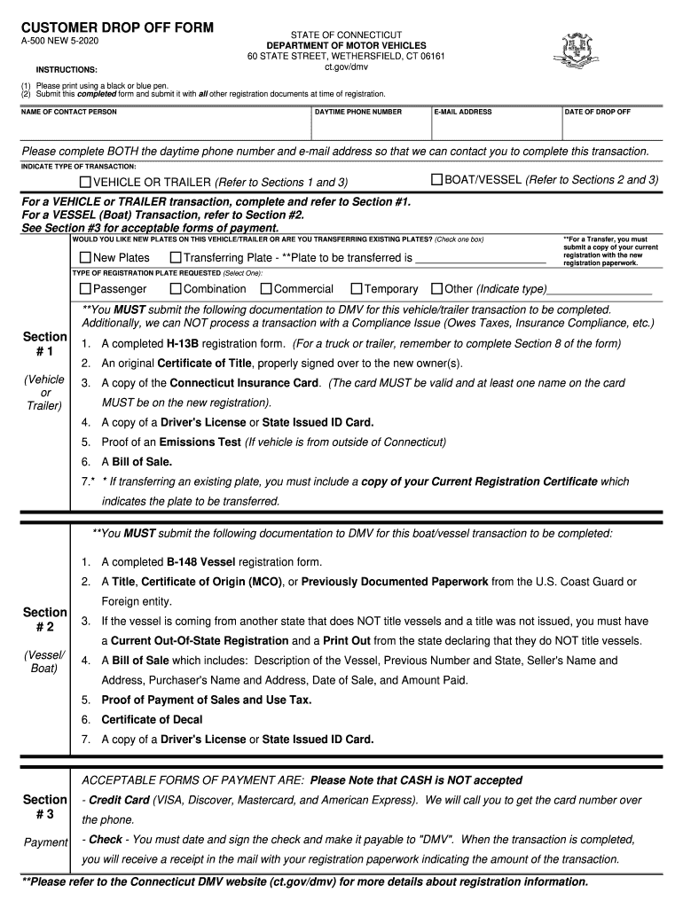 Fillable Online CUSTOMER DROP OFF FORM Fax Email Print - pdfFiller