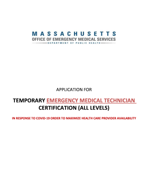 Fillable Online TEMPORARY EMERGENCY MEDICAL TECHNICIAN Fax Email Print ...