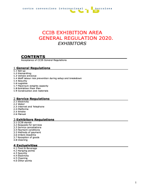 Fillable Online GENERAL RULES AND REGULATIONS FOR EXHIBITORS Fax Email ...