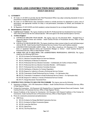 Fillable Online Design and Construction Documents and Forms - Design ...