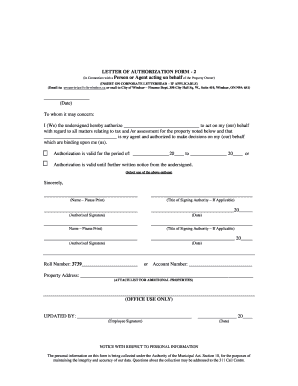 Fillable Online LETTER OF AUTHORIZATION FORM - 2 Fax Email Print ...