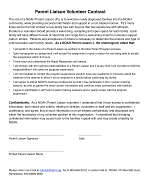 Fillable Online Parent Liaison Contract Fax Email Print - pdfFiller