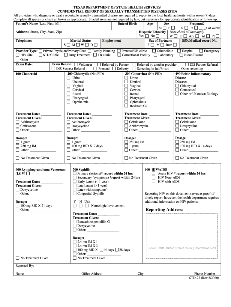 Fillable Online Disease Reporting - Texas Department of State Health ...