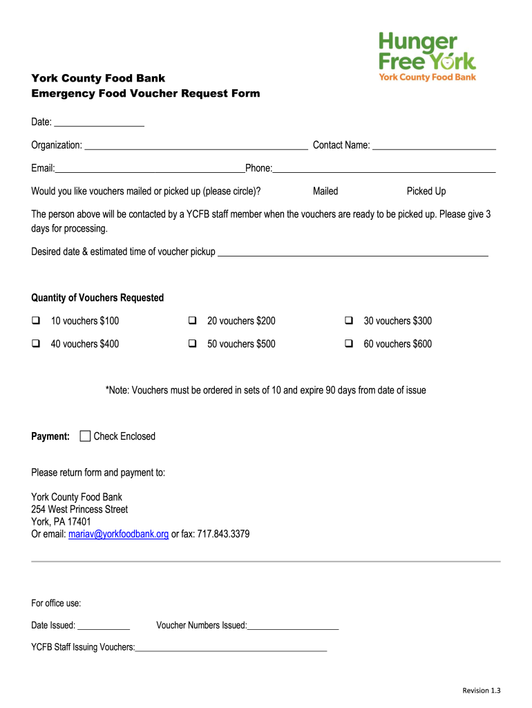 Fillable Online York County Food Bank Fax Email Print - pdfFiller