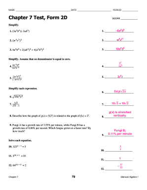 Fillable Online Chapter 7 Test, Form 2D Fax Email Print - pdfFiller