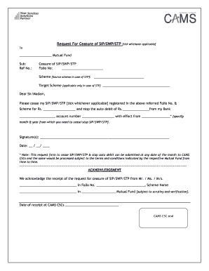 Fillable Online Cams Sip Cancellation Form - Fill Online, Printable ...