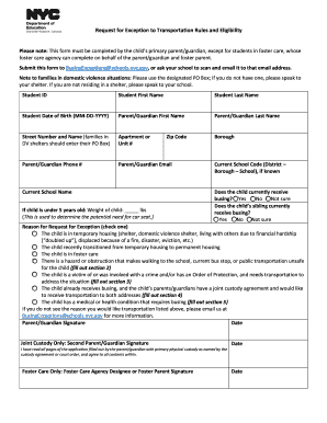 Fillable Online Exceptions Request Form Fax Email Print - pdfFiller