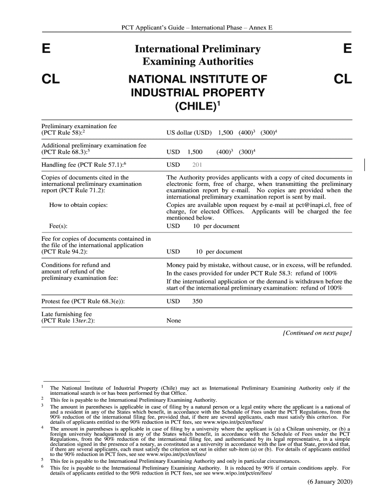 Fillable Online PCT Applicant's GuideInternational PhaseAnnex E - WIPO ...