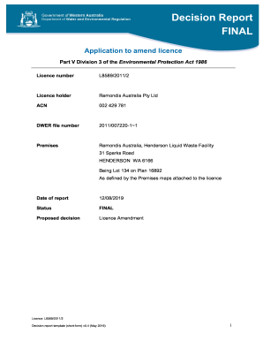 Fillable Online IR-T12 Decision report template (short-form) - Remondis ...