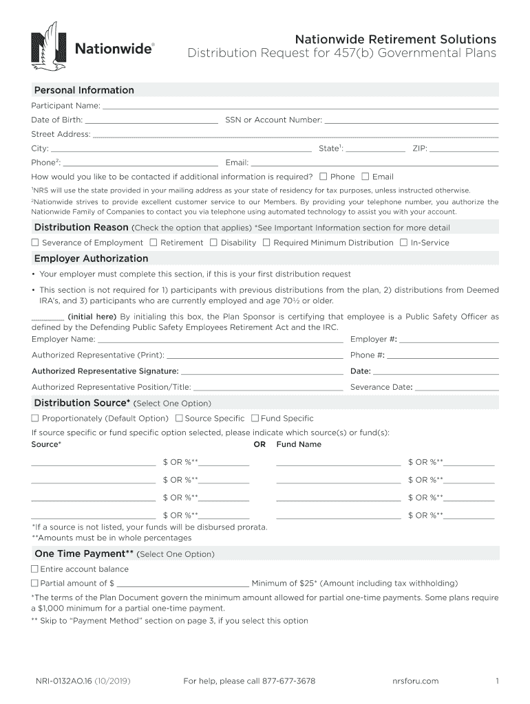 Fillable Online 457 Distribution Request. 457 Distribution Request Fax ...