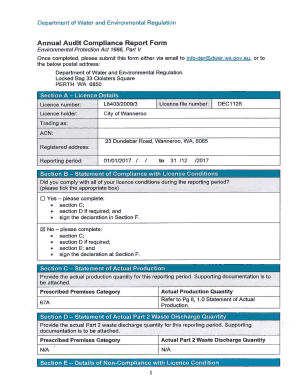 Fillable Online Annual Audit Compliance Report Form D Department of ...
