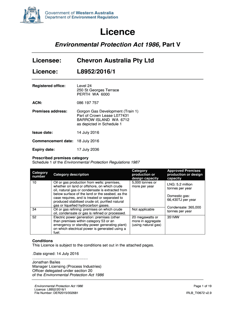 Fillable Online Chevron Australia Pty Ltd Fax Email Print - pdfFiller