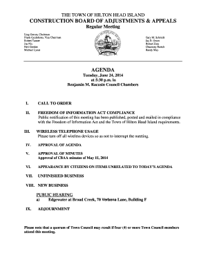 Fillable Online Construction Board of Adjustments and Appeals August 25 ...