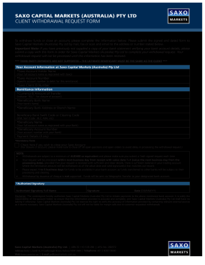 Fillable Online client withdrawal request form Fax Email Print - pdfFiller