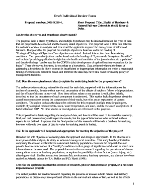 Fillable Online Draft Individual Review Form Fax Email Print - pdfFiller