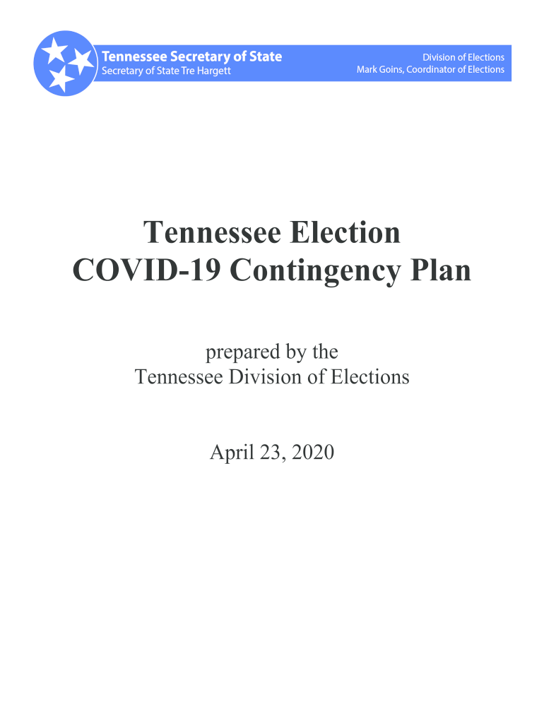 Fillable Online Template:Tennessee reopening summary template ...