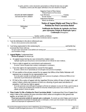 Fillable Online Notice of Appeal Rights and Time to File a Petition for ...
