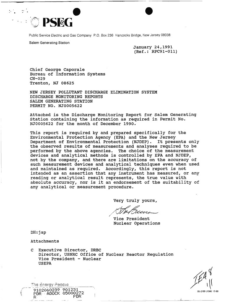 Fillable Online PECO Energy Company, Public Service Electric and Gas ...