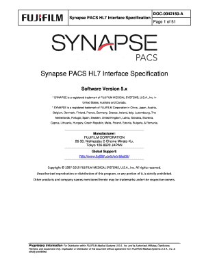 Fillable Online SYNAPSE 5FUJIFILM'S new generation PACS Fax Email Print ...