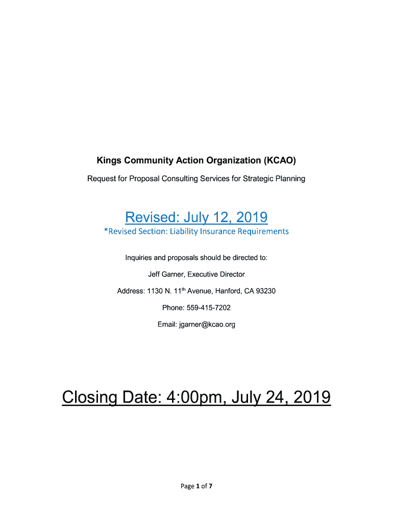 Fillable Online Audit Services - Kings Community Action Organization ...
