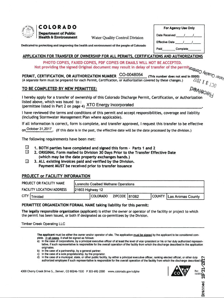 Fillable Online State Regulation Waiver Application Form - Colorado.gov ...