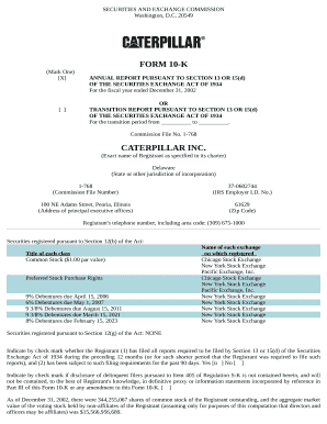 Fillable Online Caterpillar annual report pdf Fax Email Print - pdfFiller