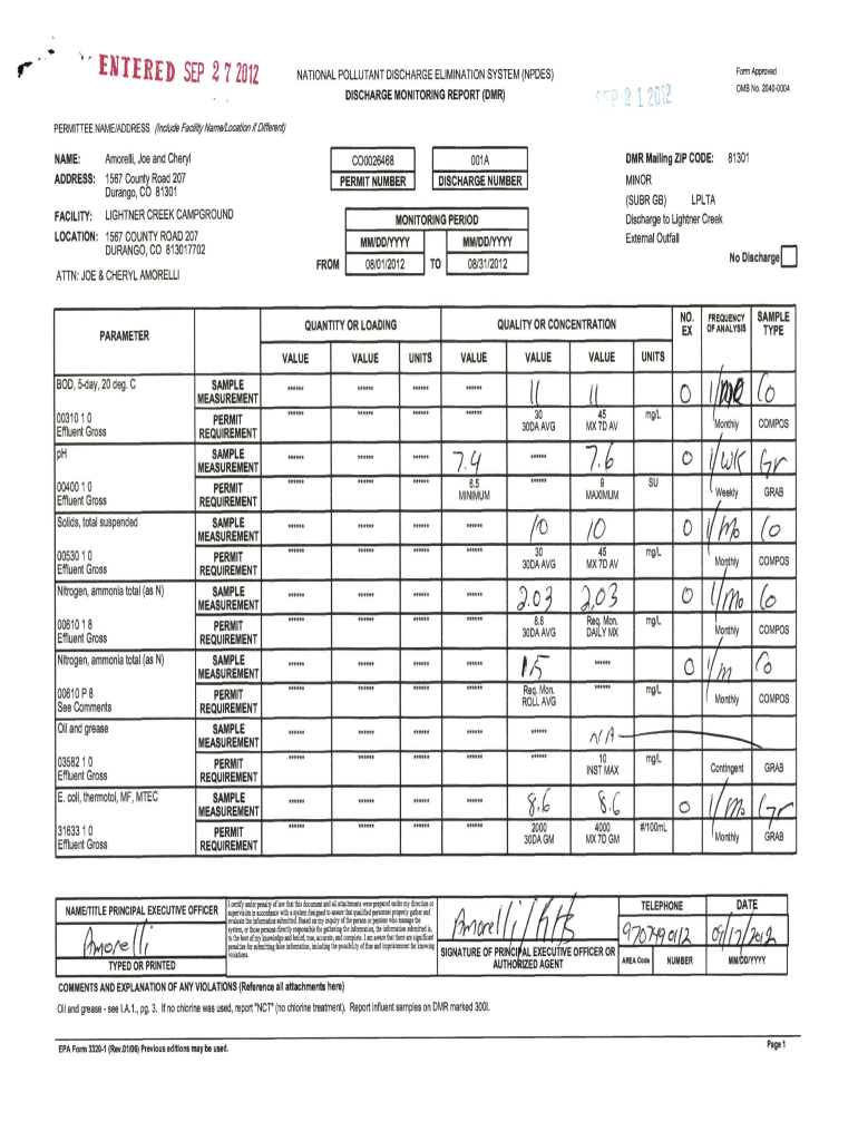 Fillable Online EPA NPDES DMR Guidance - California Water Boards Fax ...