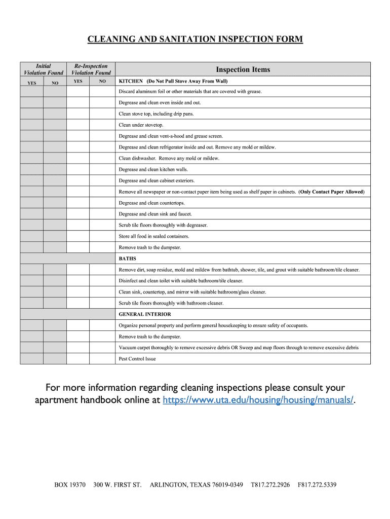 School Cleaning Checklist Pdf Fill Online Printable Fillable Blank 