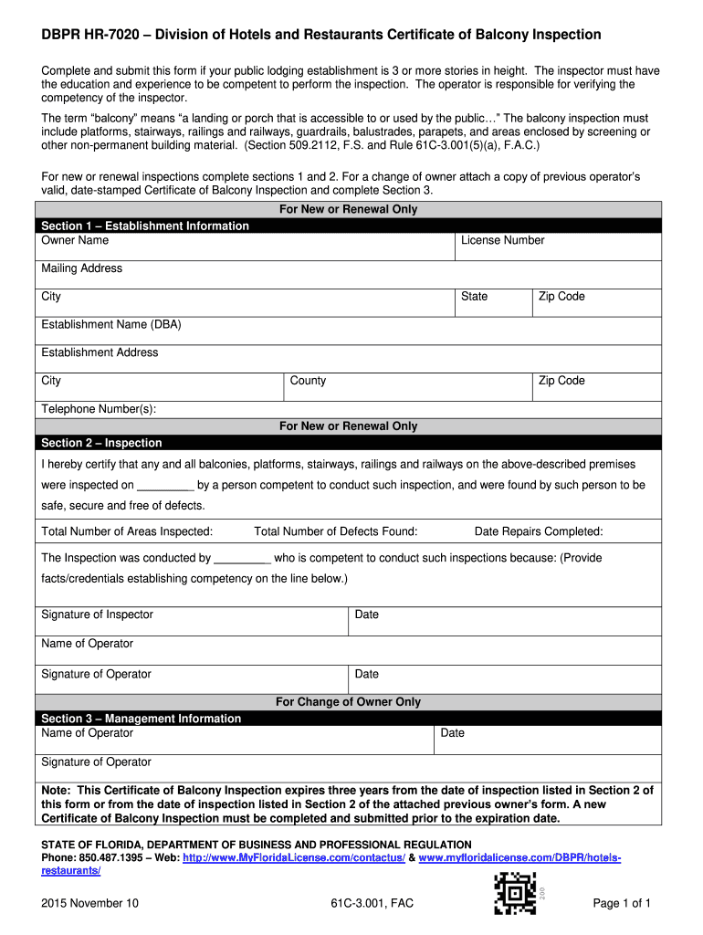 Balcony Inspection Florida - Fill Online, Printable, Fillable, Blank ...