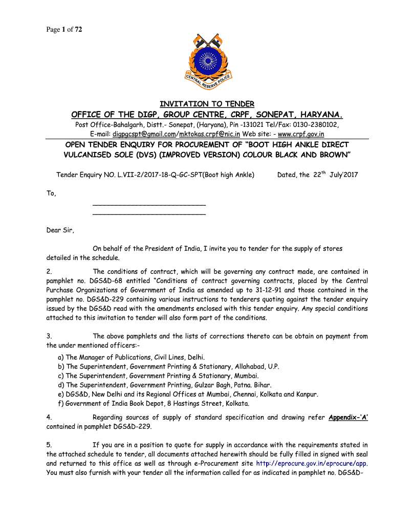 Fillable Online Gc Crpf Sonipat - Fill Online, Printable, Fillable ...