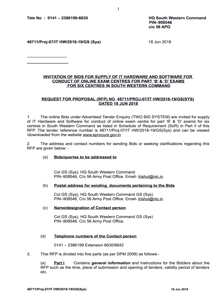 Fillable Online Request for Proposal (RFP) For Supply, Delivery ...