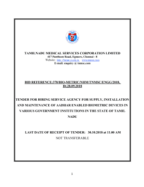 Tamil Nadu Medical Science Corporation - Fill Online, Printable ...