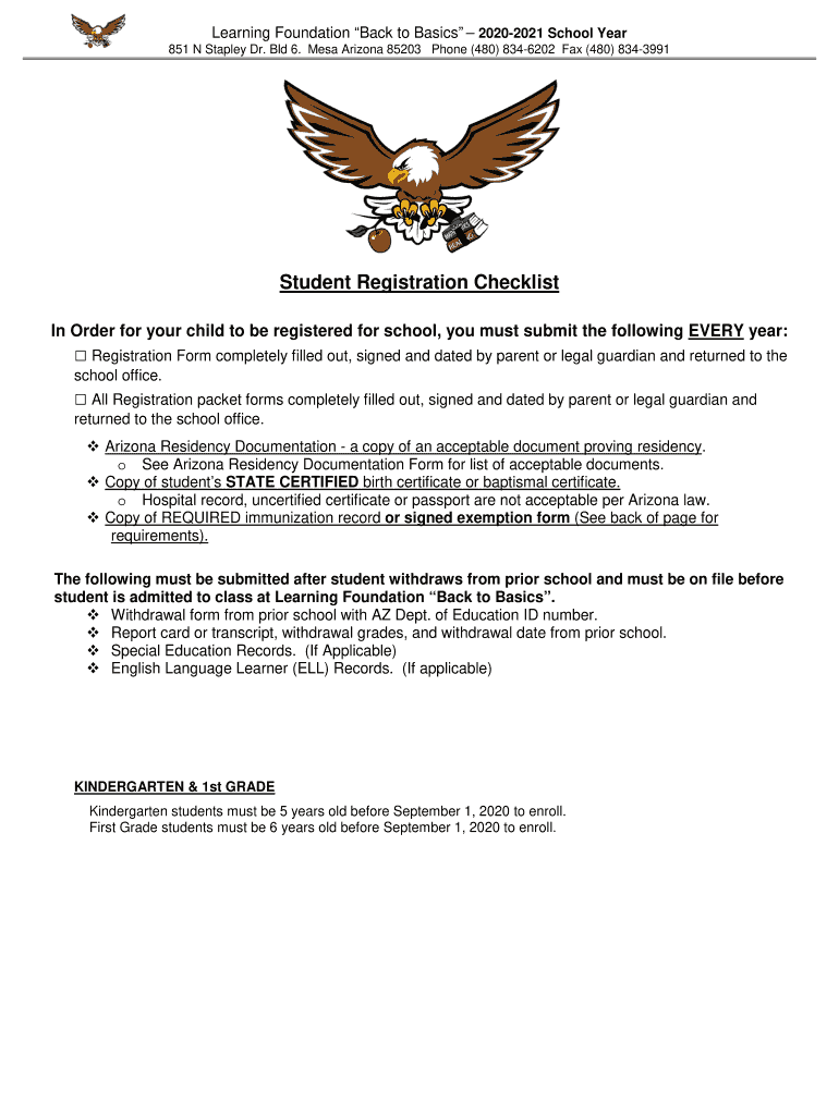 Fillable Online LFPA Stapley Enrollment - Learning Foundation Fax Email ...