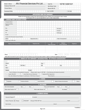 Fillable Online for Corporate Deposit Fixed Deposits Form for ... - RupeeVest Fax Email Print ...