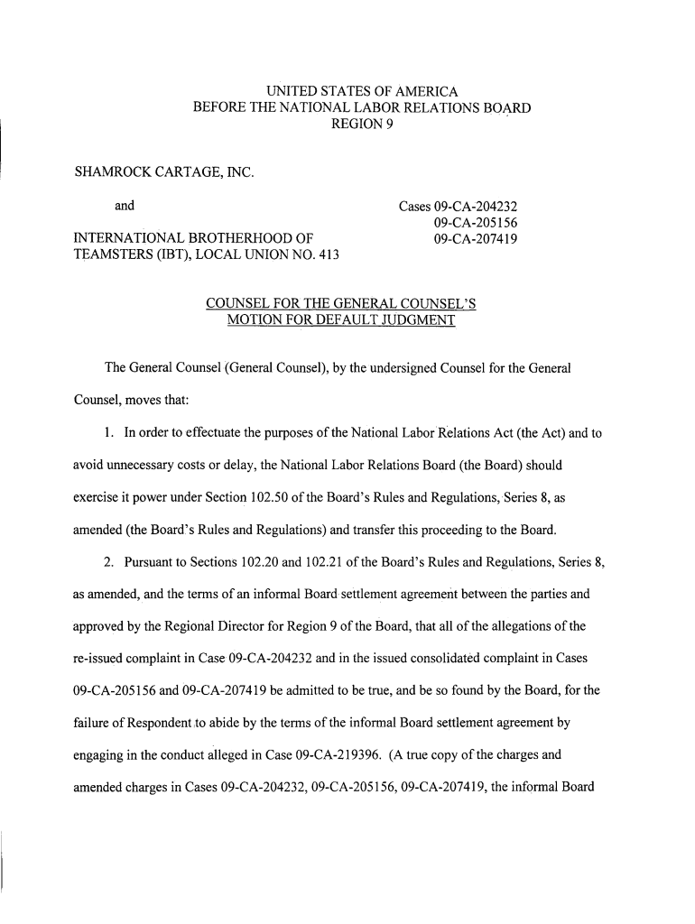 Fillable Online Teamsters, Local 745 (Pat Simon and Sons)National Labor ...
