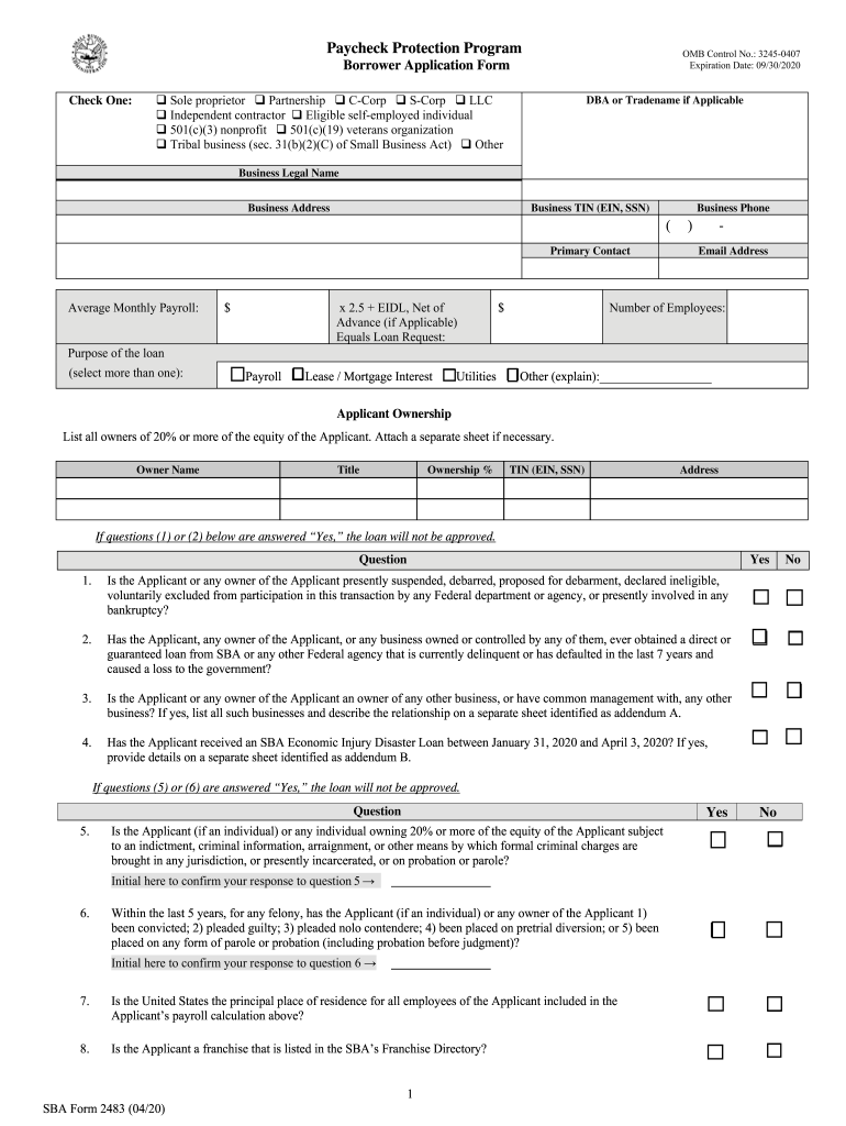 Fillable Online Paycheck Protection Program Document Checklist and ... Fax Email Print - pdfFiller