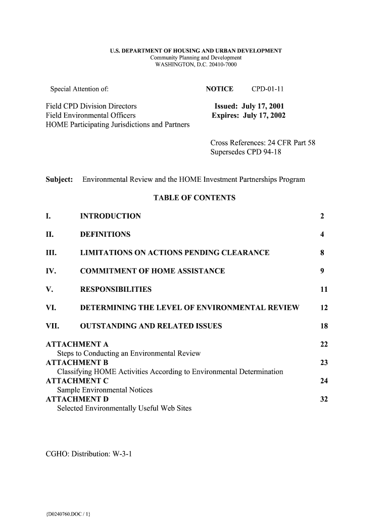 Fillable Online (shop) hud environmental review process guide important ...