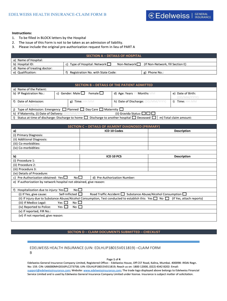 Star Health Insurance Claim Form Filled Sample - Fill Online, Printable ...